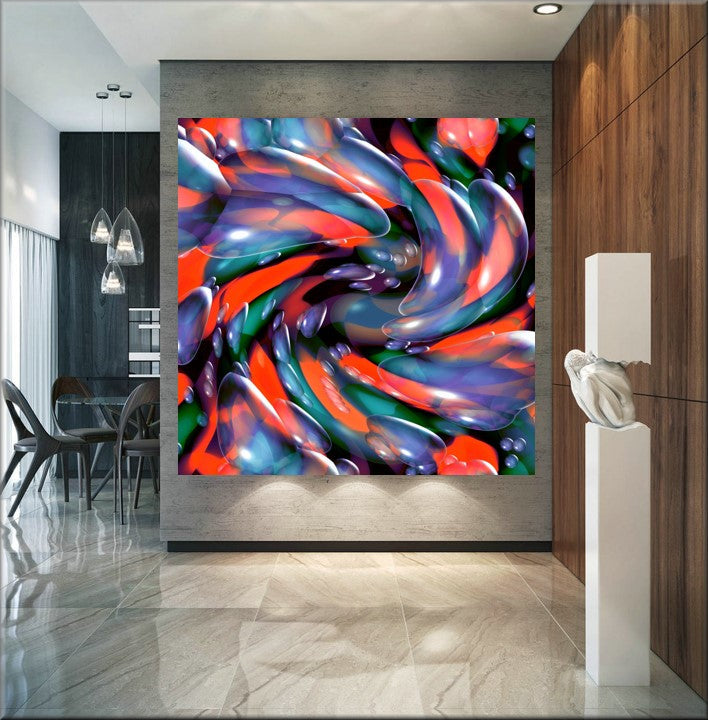 Square Modern Pattern Art Paintings by UK Artist Christopher Beever ...